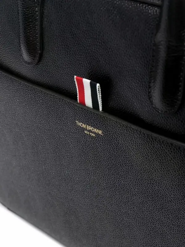 Thom Browne Grosgrain-tab Leather Briefcase