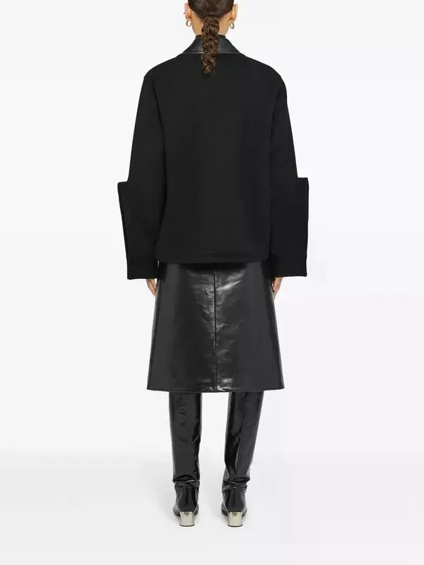 JIL SANDER Cutaway-collar Wool Shirt Jacket