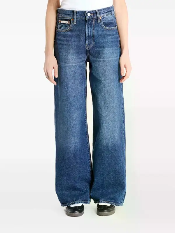 Calvin Klein Wide Leg Tinted Denim - Blue