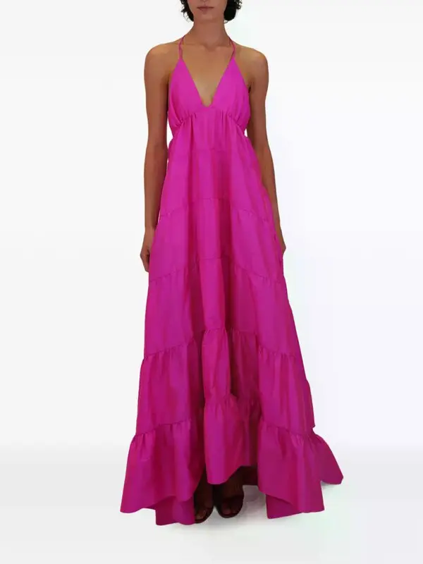 Azeeza Tiered Maxi Dress - Pink