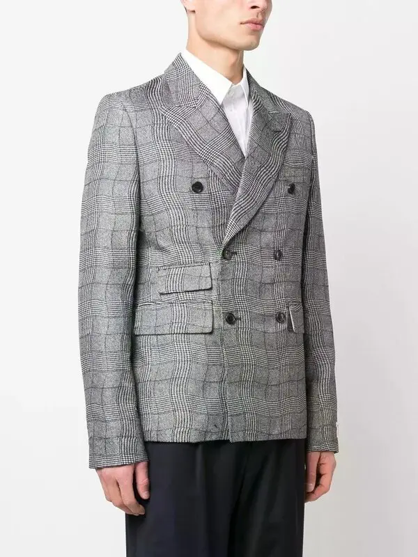 Kenzo Checked Double-breasted Blazer