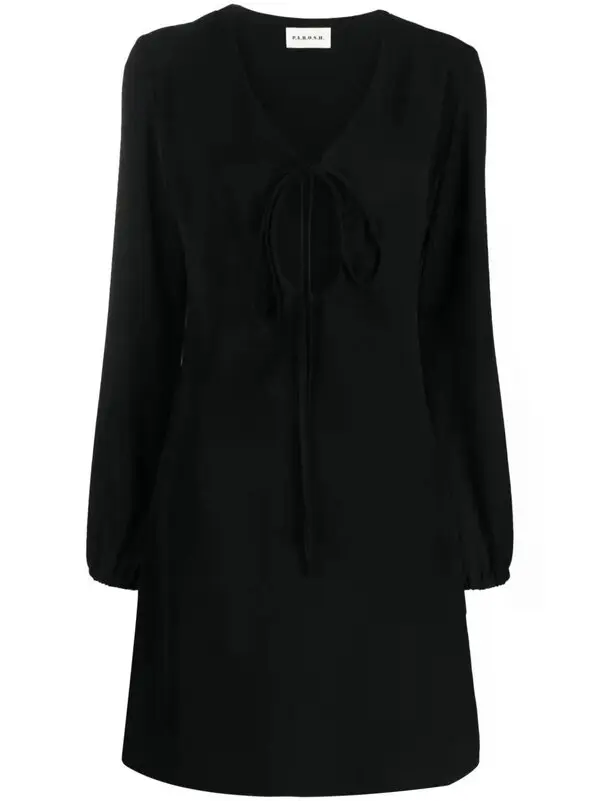 P.a.r.o.s.h V-neck Keyhole Dress - Black