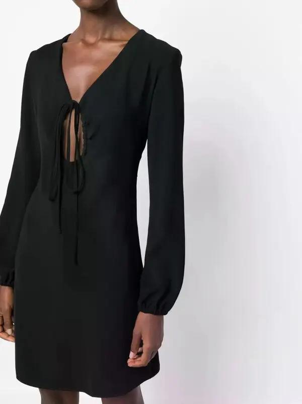 P.a.r.o.s.h V-neck Keyhole Dress - Black