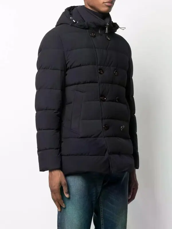 MOORER Double-breasted Padded Jacket - Blue