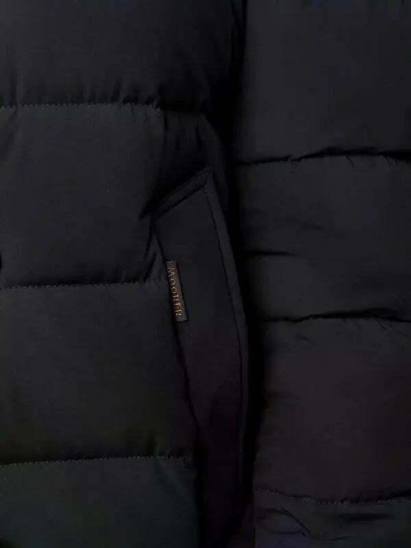 MOORER Double-breasted Padded Jacket - Blue