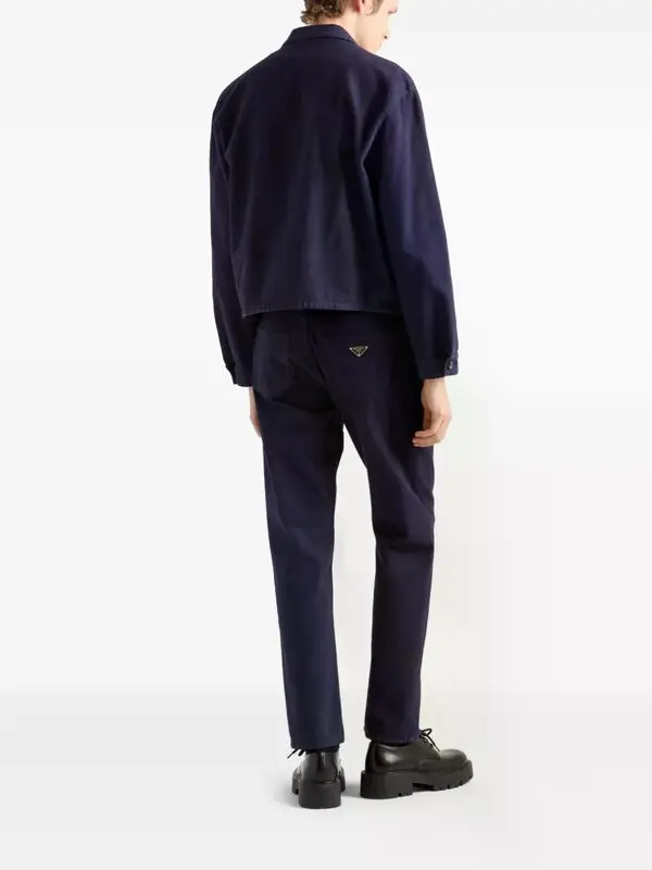 Prada Logo Straight Leg Jeans