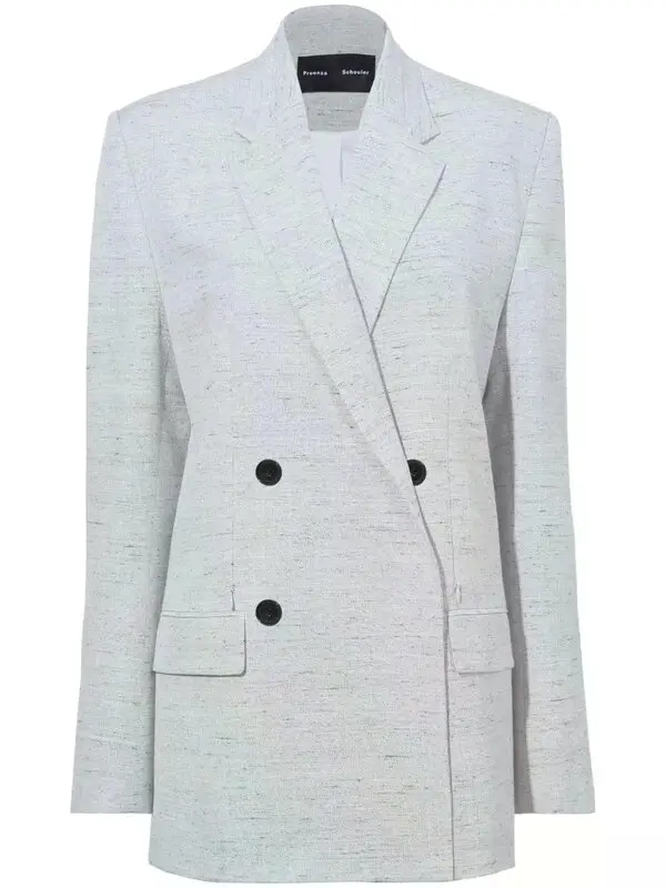Proenza Schouler Hadley Mélange Effect Double-breasted Blazer