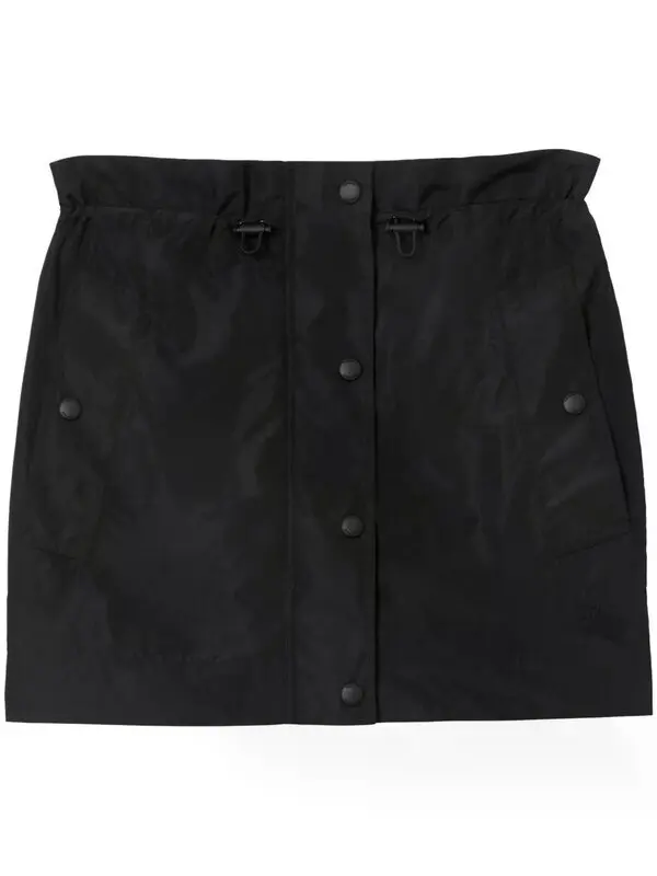 Burberry High-waisted Button-up Skirt - Black