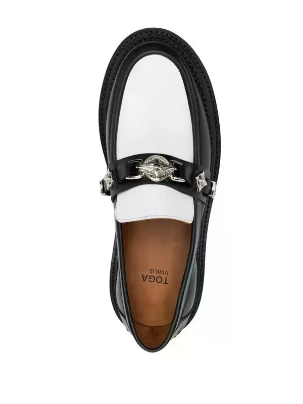 TOGA VIRILIS Two-tone Loafers With Decorative Plaque