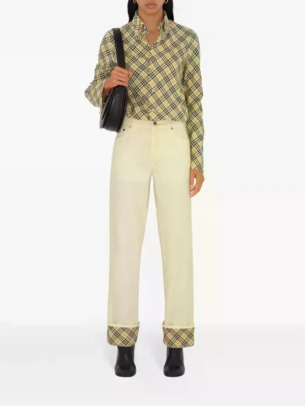 Burberry Checked Straight-leg Jeans
