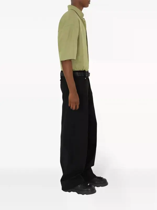 Burberry Logo-embroidered Poplin Shirt