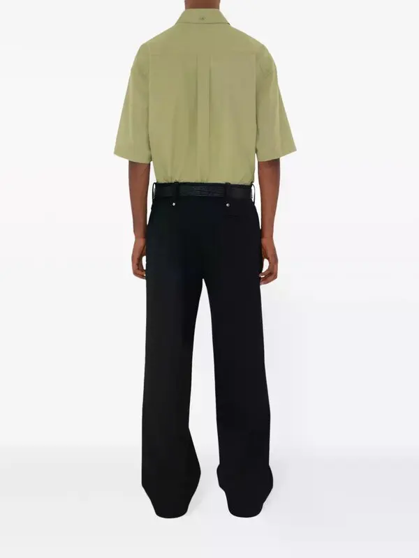 Burberry Logo-embroidered Poplin Shirt