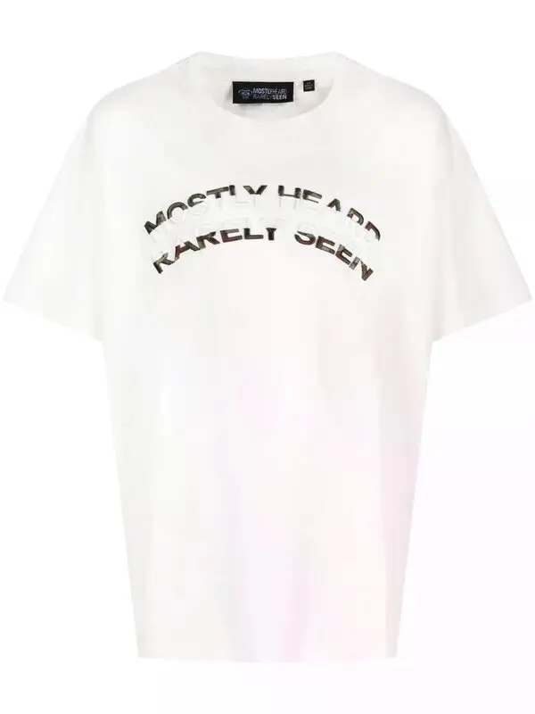 MOSTLY HEARD RARELY SEEN Logo-embossed Crew-neck T-shirt - White