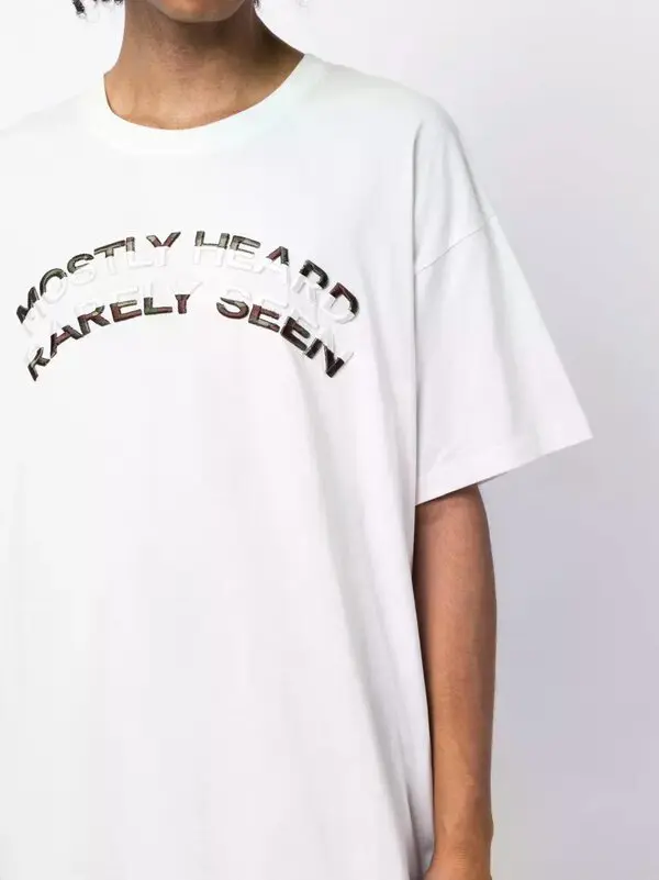 MOSTLY HEARD RARELY SEEN Logo-embossed Crew-neck T-shirt