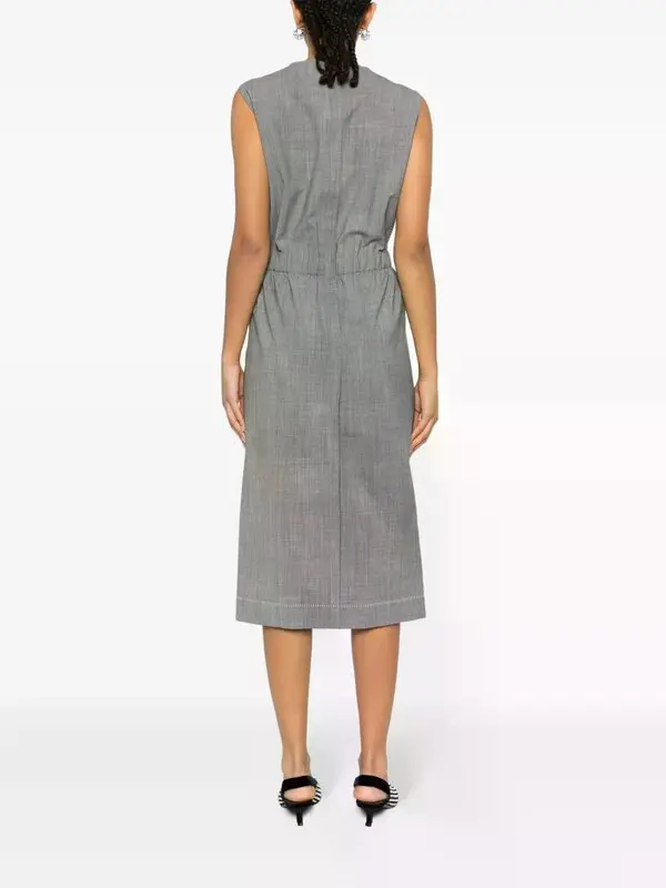Fabiana Filippi Contrast Stitching Midi Dress