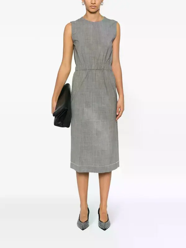 Fabiana Filippi Contrast Stitching Midi Dress