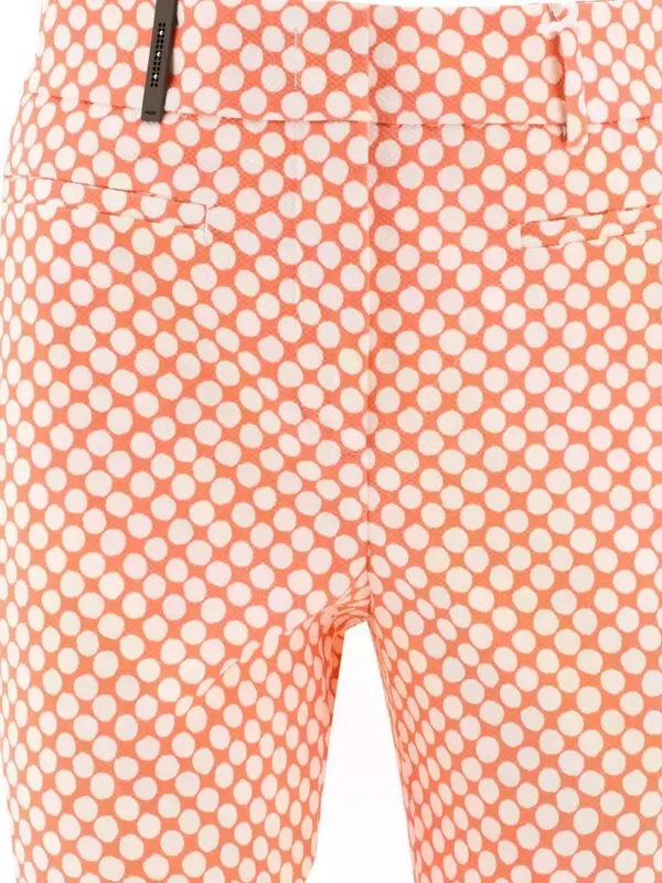 Peserico Polka Dot Print Cotton Blend Trousers