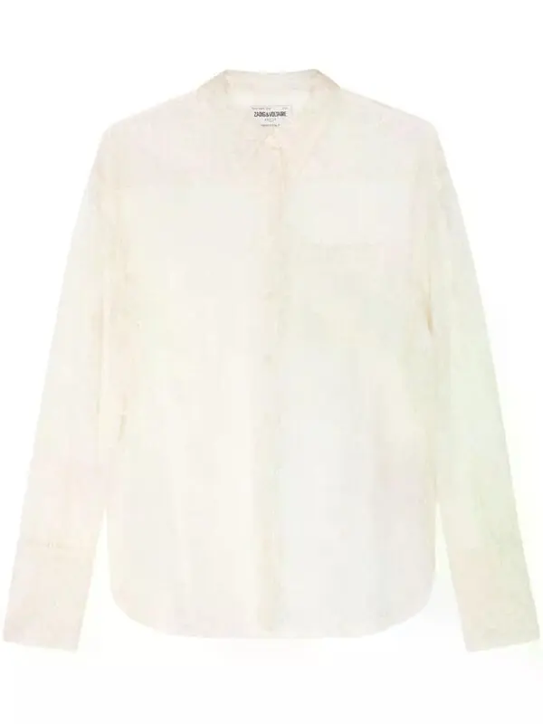 Zadig&Voltaire Tyrone Floral Lace Mesh Shirt