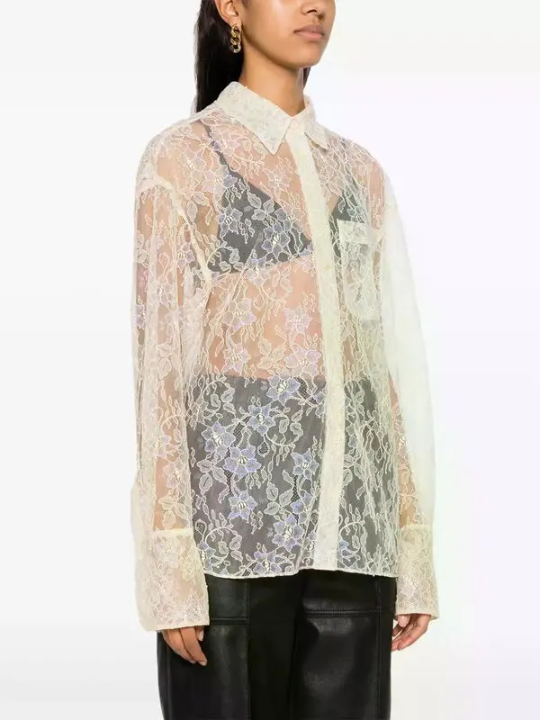 Zadig&Voltaire Tyrone Floral Lace Mesh Shirt