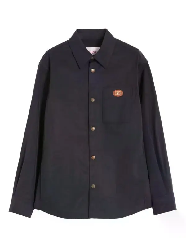 Valentino Garavani Nylon Shirt Jacket With Patch Vlogo