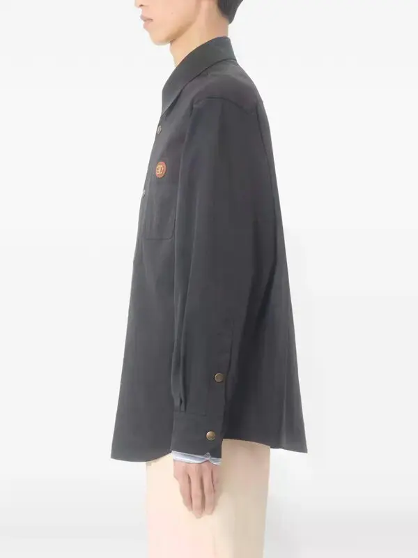 Valentino Garavani Nylon Shirt Jacket With Patch Vlogo
