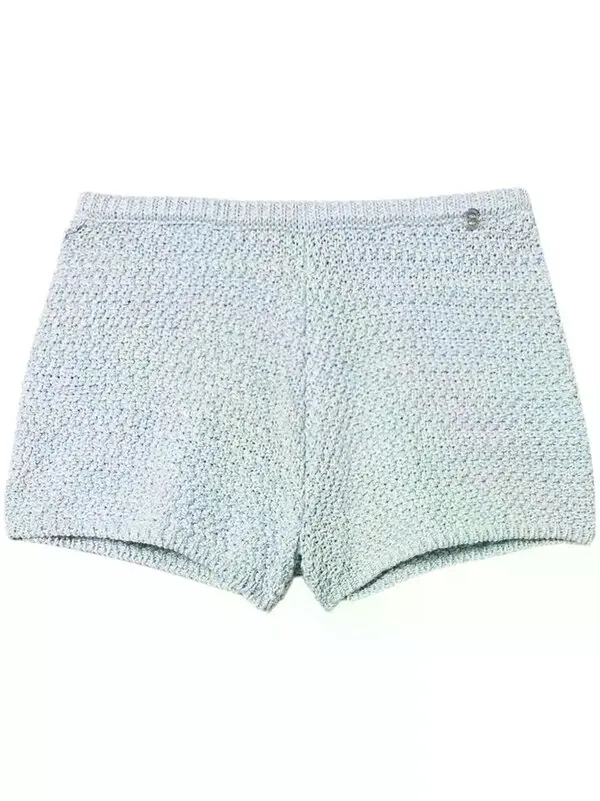 TWINSET Textured Knit Shorts - Grey