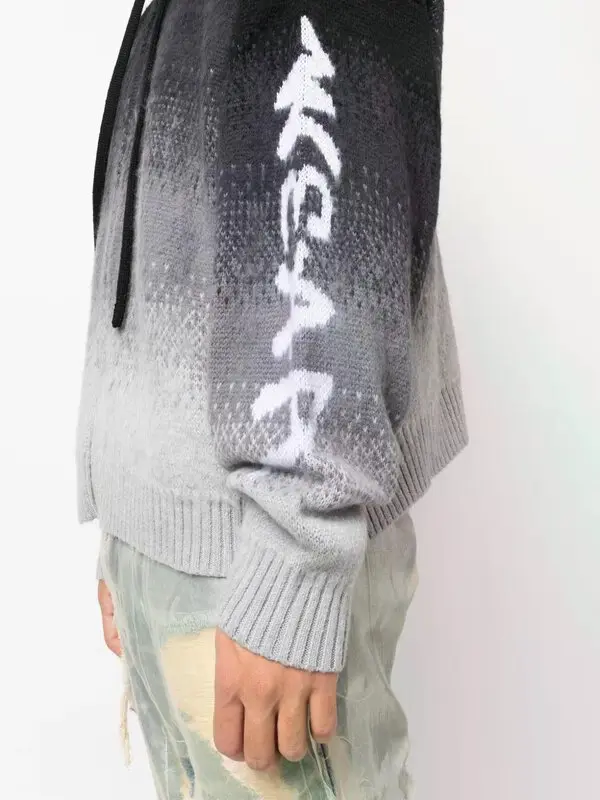 Gcds Intarsia-knit Hooded Jacket