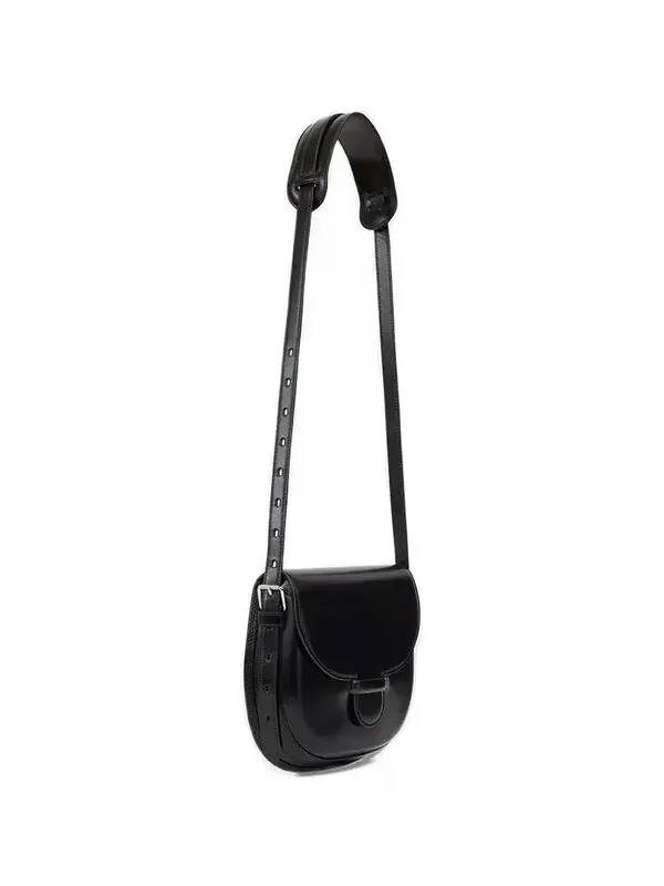 LEMAIRE Cartridge Leather Shoulder Bag - Black