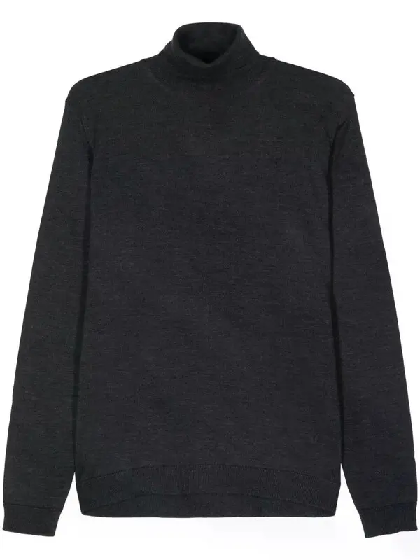 NUUR Merino Wool Roll Neck Jumper - Grey