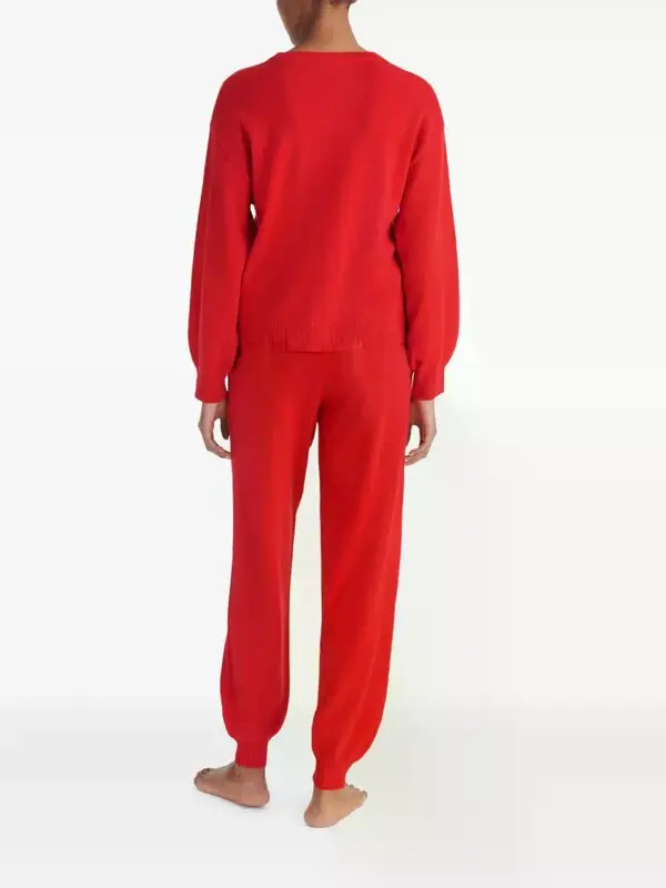 ERES Lounge Jumper In Fine Knit Wool-cashmere Blend - Red
