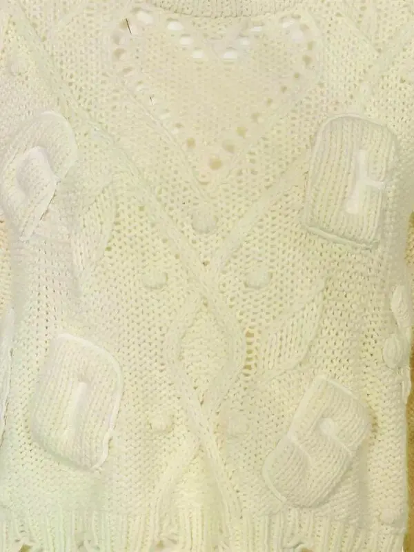 Gcds Embroidered Distressed Jumper