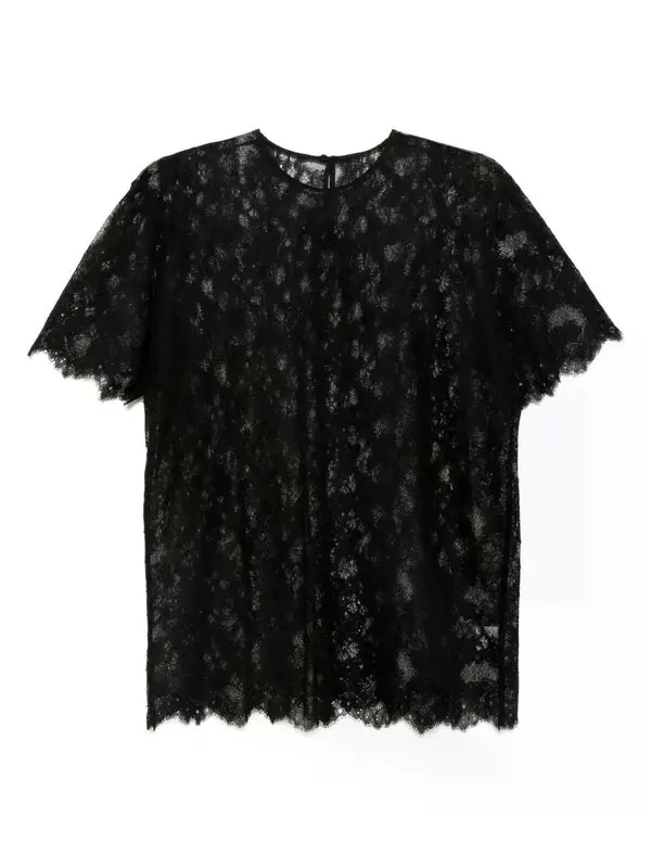 JNBY Round Neck T-shirt With Keyhole Detail - Black