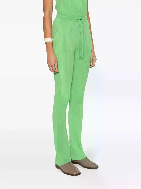 Nanushka Cornelie Ribbed-knit Flared Trousers