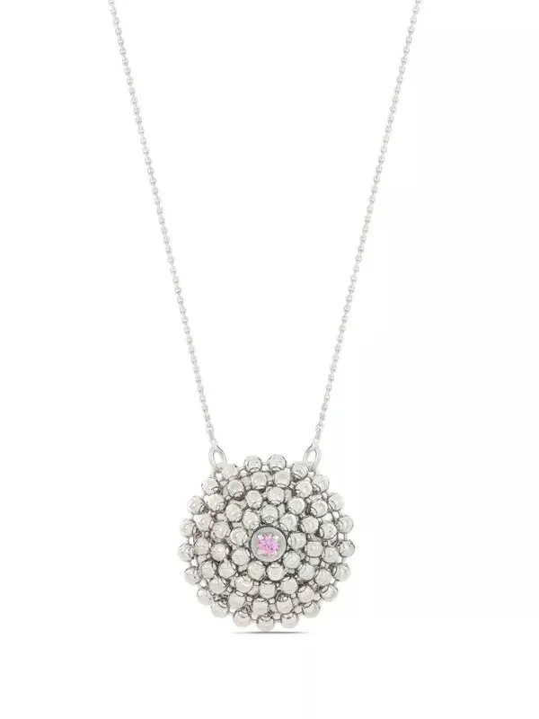 OFFICINA BERNARDI 18kt White Gold Medium Mimosa Sapphire Necklace - Silver