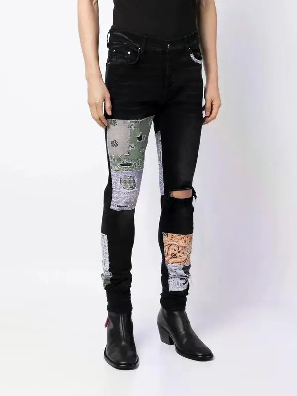 Amiri Bandana Art Jeans