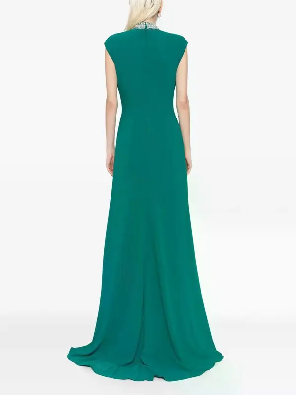 SAIID KOBEISY Embellished Sleeveless Maxi Dress With Front Slit