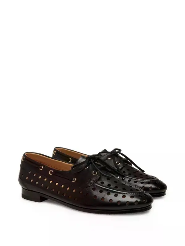 Bally Leather Perforated Loafers