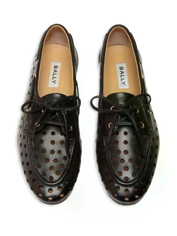 Bally Leather Perforated Loafers