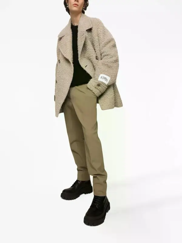 Dolce & Gabbana Double-breasted Brushed Peacoat