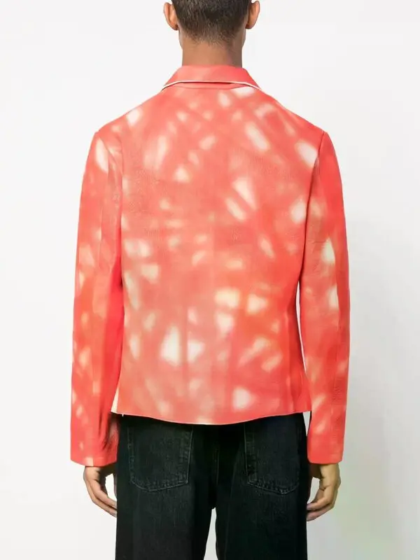 ERL Tie-dye Print Leather Jacket
