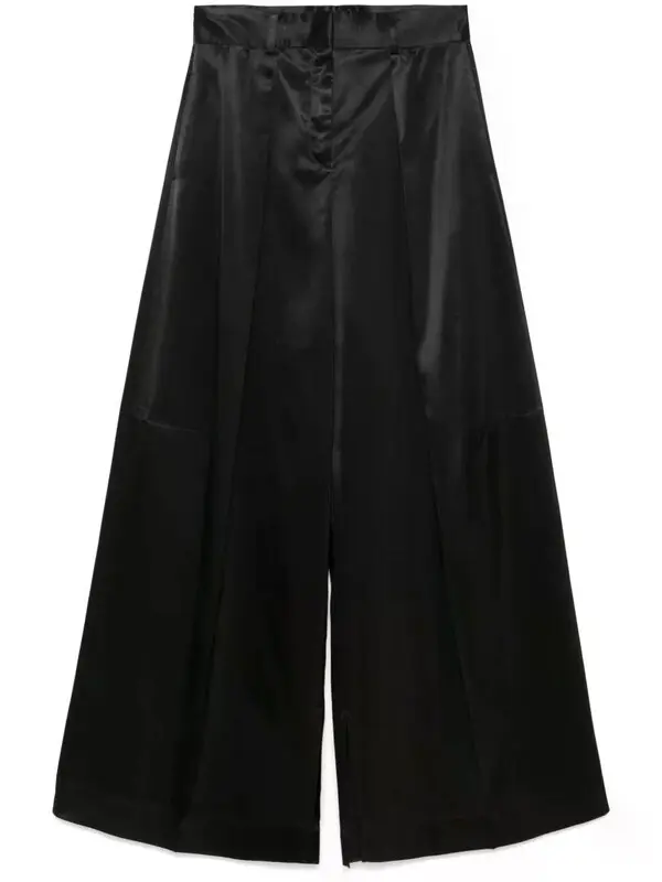 JIL SANDER Pleated Wide-leg Trousers - Black