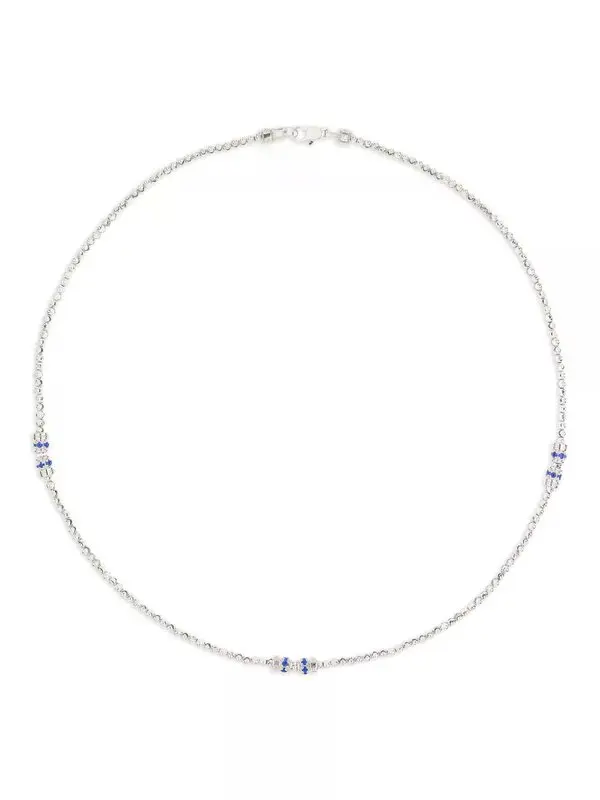 OFFICINA BERNARDI 18kt White Gold Moon Sapphire Necklace - Silver