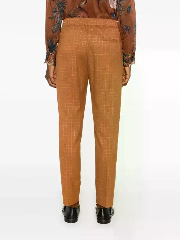 FORTE_FORTE Grid-pattern Trousers