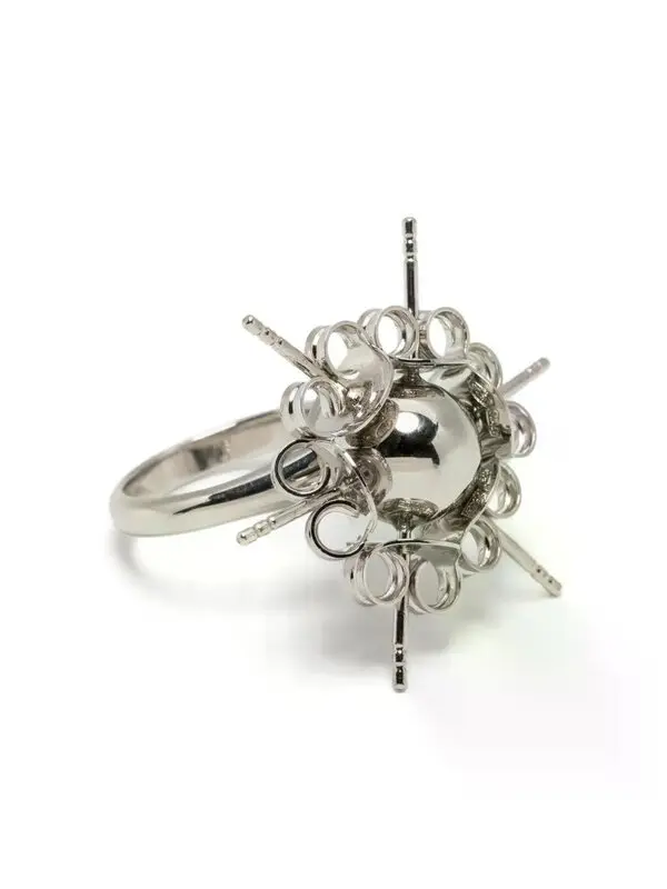 D'HEYGERE Ball Pompadour Ring - Silver