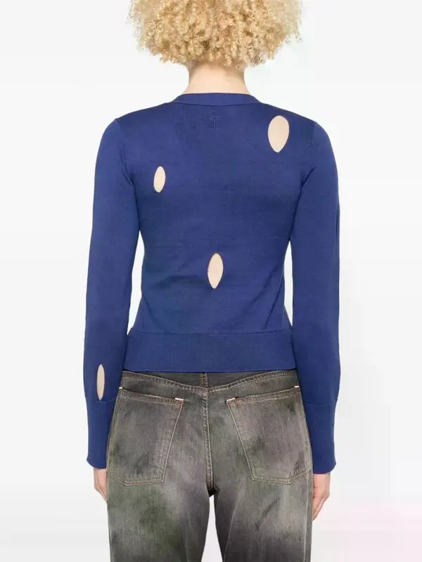 JW Anderson Cut-out V-neck Cardigan - Blue
