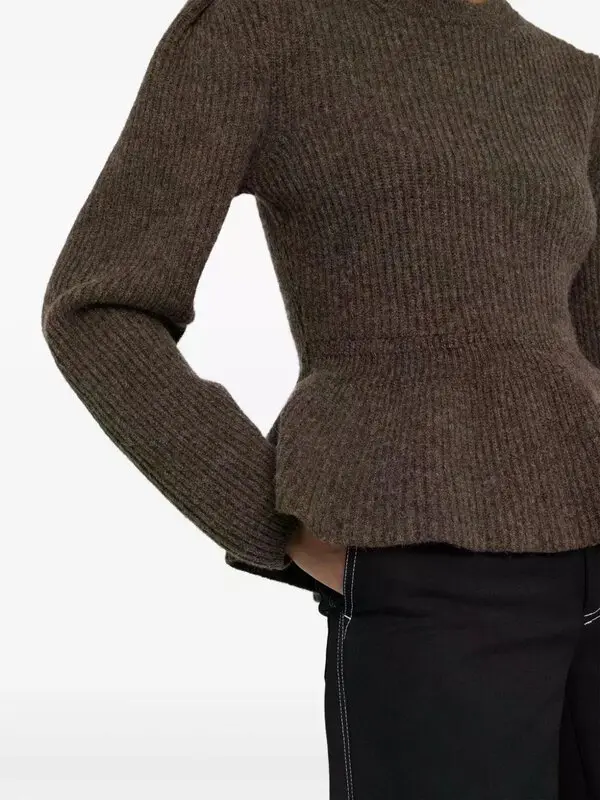 LEMAIRE Ribbed Knit Peplum Hem Jumper