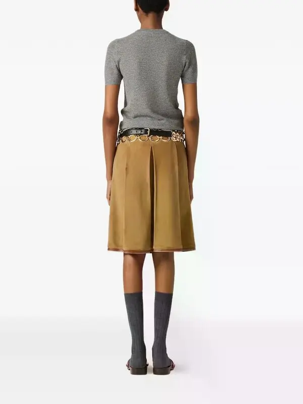 Miu Miu Logo Intarsia Cashmere T-shirt