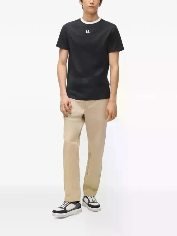 Karl Lagerfeld Monogram Slim-fit T-shirt - Black