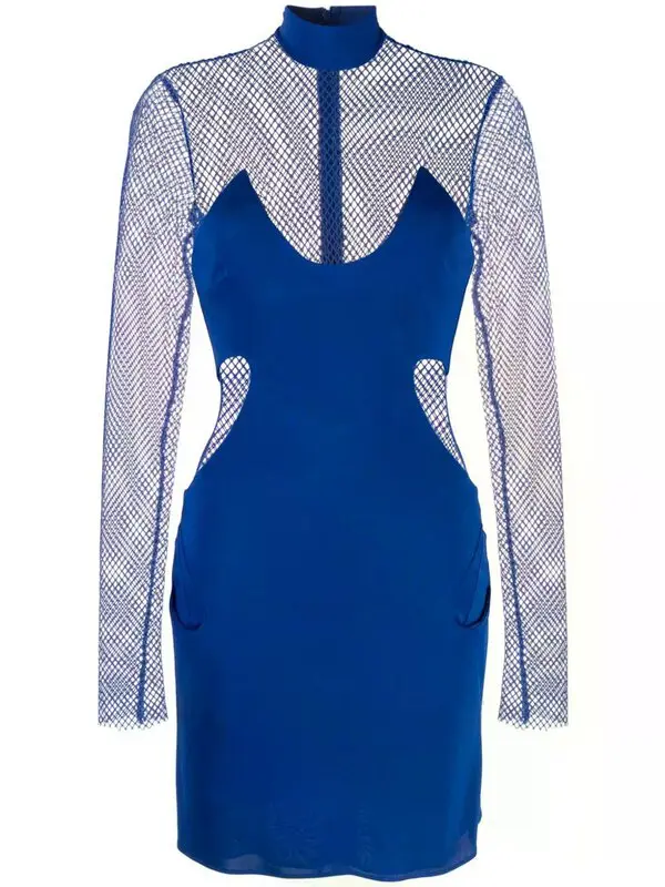 TOM FORD Crepe Mesh Panelling Mini Dress