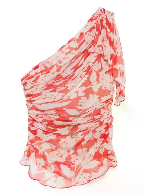 Victoria Beckham One-shoulder Floral Print Top